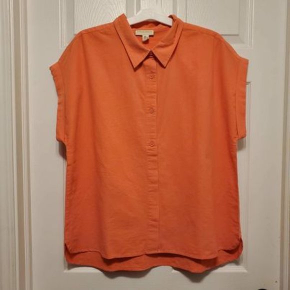 Appleseed's | Tops | New Appleseeds Womens Sleeveless Coral Button Down ...